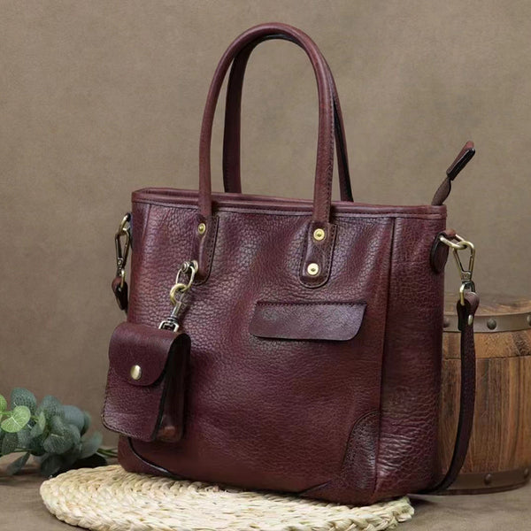 Classic Leather Tote Everyday Use Tote Bag Full Grain Leather Shoulder ...