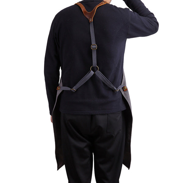 Craftsman Durable Apron Retro Canvas Apron Workshop Long Apron WQ5895 ...