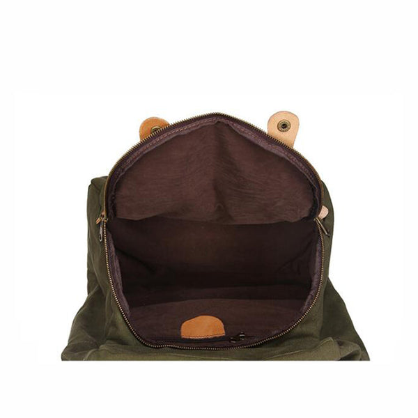 Retro Canvas Travel Backpack Large Capacity Canvas Backpack Men Canvas ...