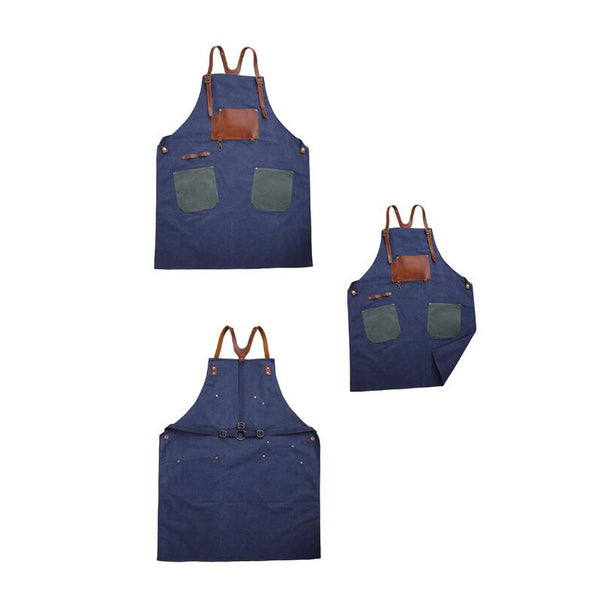 Craftsman Durable Apron Retro Canvas Apron Workshop Long Apron WQ5895 ...