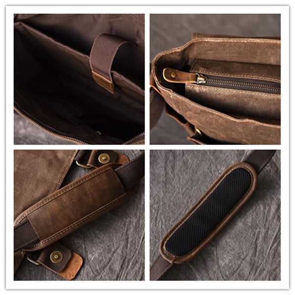 Large Capacity Men Shoulder Bag Canvas Men Messenger Bag Satchel Bag ...