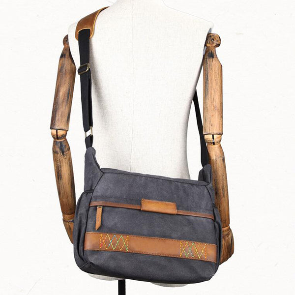 Waterproof Canvas Messenger Bag DSLR Camera Shoulder Bag Canvas Camera ...