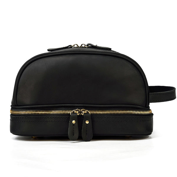 Full Grain Leather Wash Bag Handmade Toiletry Bag Dopp Kit Shaving Kit ...