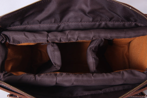 Vintage Genuine Leather DSLR Camera Bag SLR Camera Bag Briefcase Leath ...