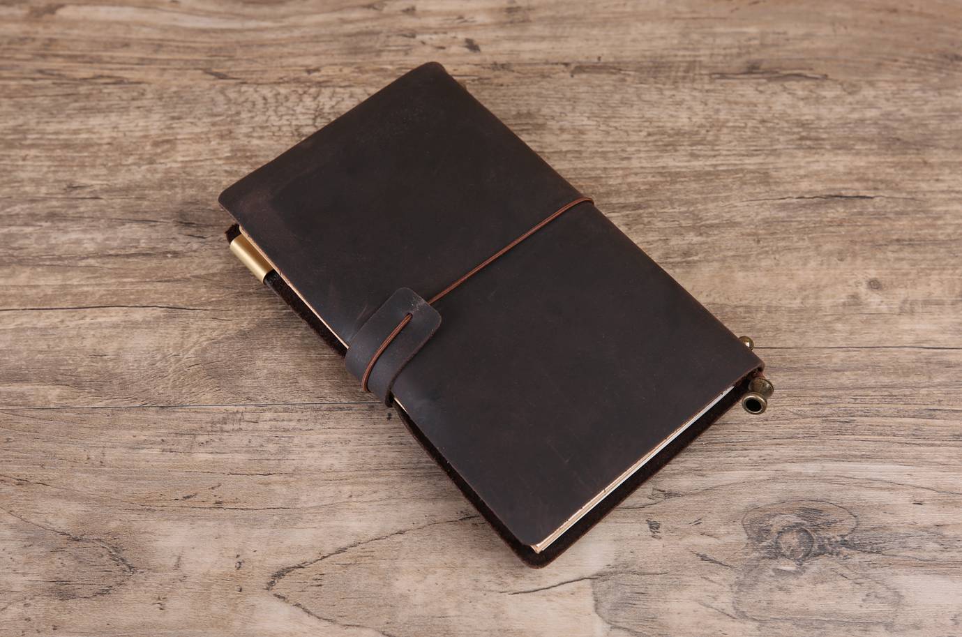 Old Leather Journal With Key
